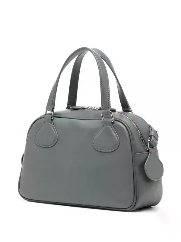 COURREGES Re-edition Leather Tote Bag - Grey
