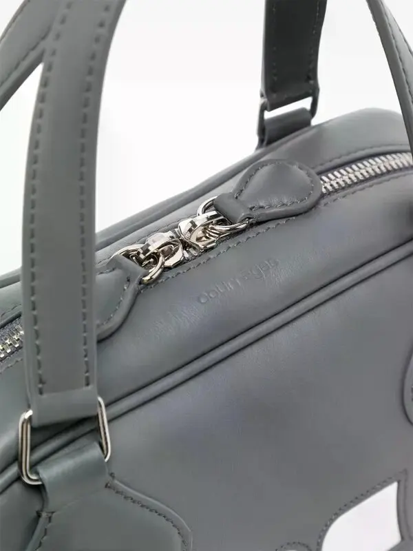 COURREGES Re-edition Leather Tote Bag - Grey