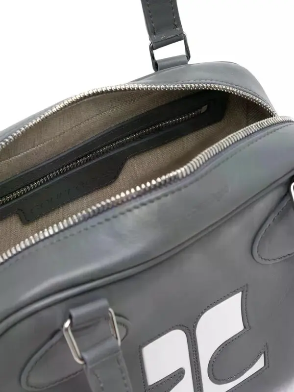 COURREGES Re-edition Leather Tote Bag - Grey