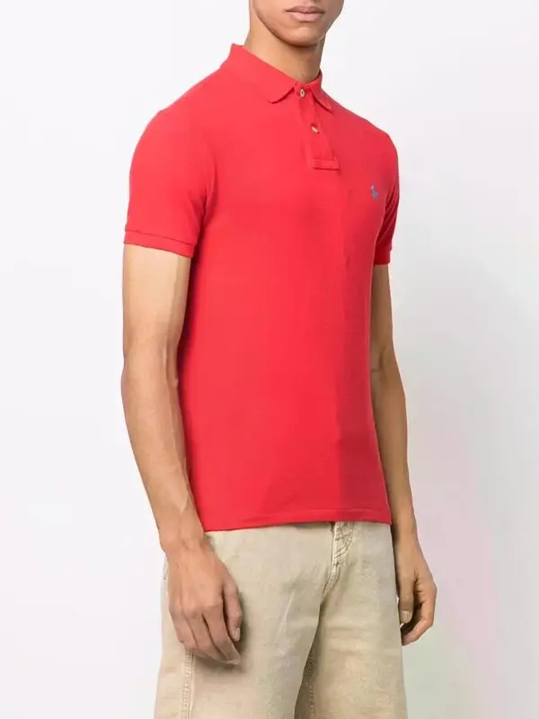 Polo Ralph Lauren Embroidered-logo Polo Shirt - Red