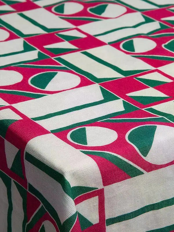 La DoubleJ Geometric-print Tablecloth