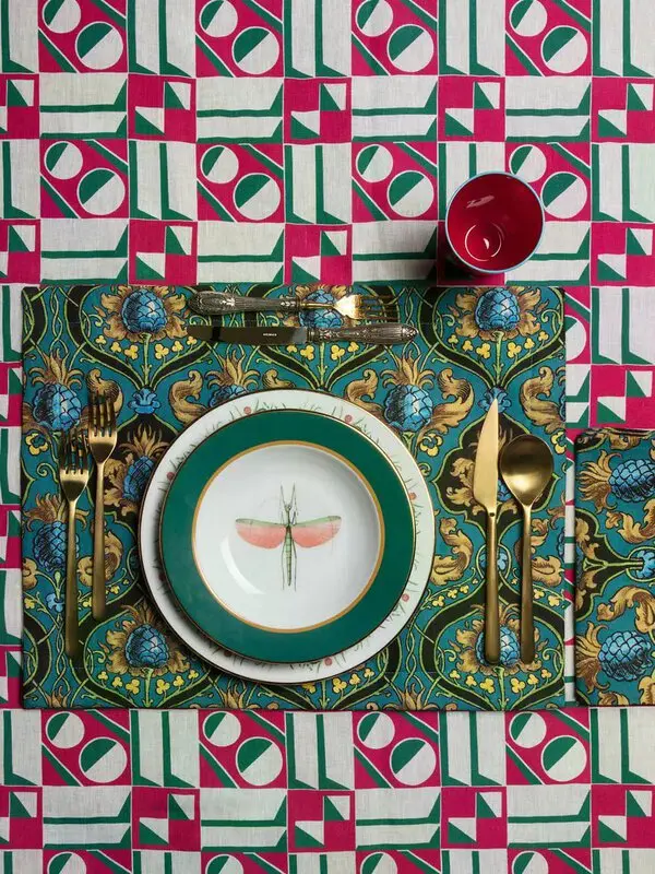 La DoubleJ Geometric-print Tablecloth