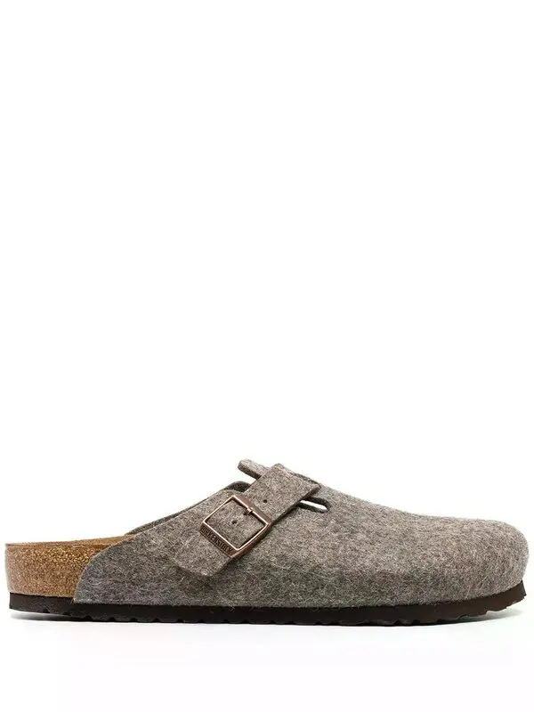 BIRKENSTOCK Boston Round-toe Slippers - Brown