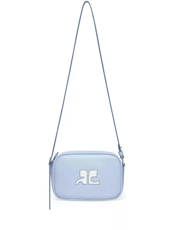 COURREGES Reedition Leather Camera Bag - Blue