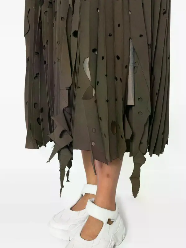 Mihara Yasuhiro Cut-out Pleated Skirt