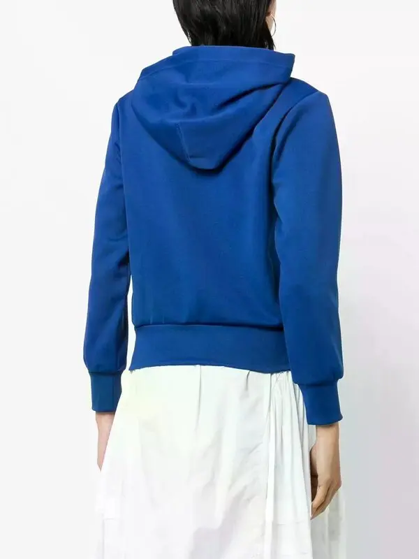 Play Comme Des Garcon Heart-patch Drawstring Hoodie - Blue