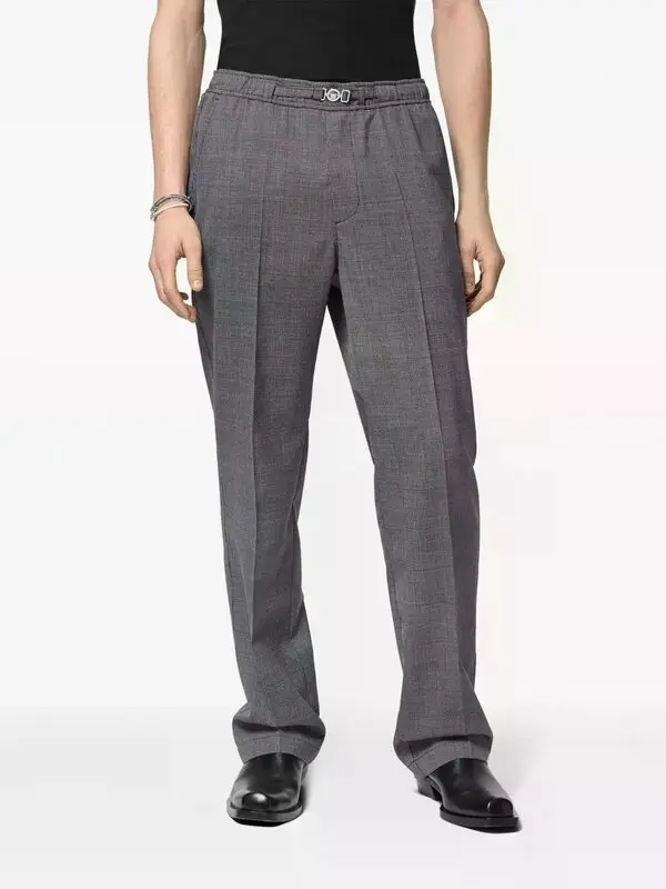 Versace Houndstooth Wool Trousers