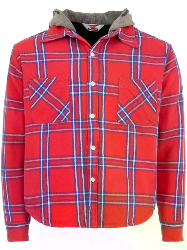 SAINT MXXXXXX Checked Shirt Jacket - Red