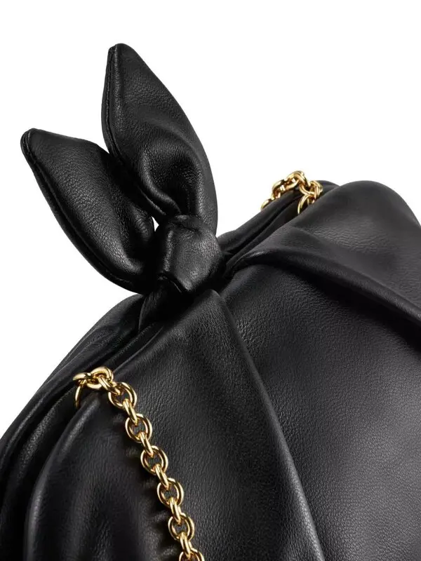 AQUAZZURA Small Bow Tie Clutch Bag - Black