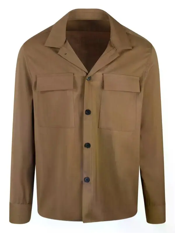 LOW BRAND Wool Shirt - Brown