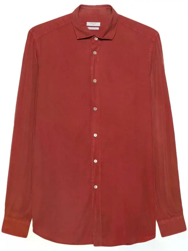 Boglioli Long-sleeve Tonal Stitching Shirt