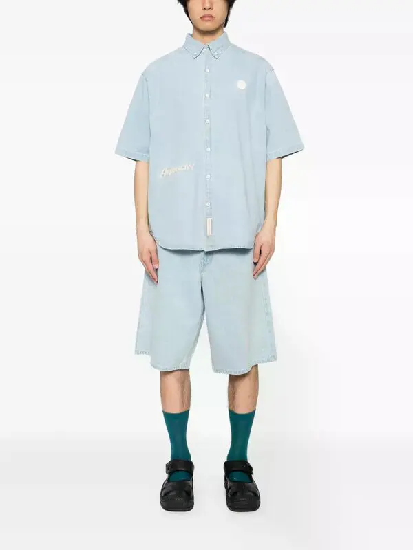 AAPE BY *A BATHING APE Logo-patch Denim Shirt