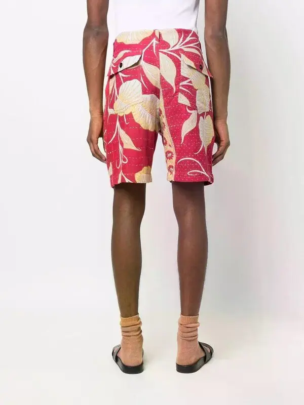 PRESIDENT’S Botanical-print Four-pocket Bermuda Shorts