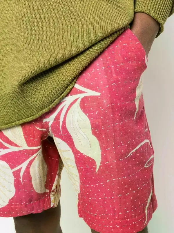 PRESIDENT’S Botanical-print Four-pocket Bermuda Shorts