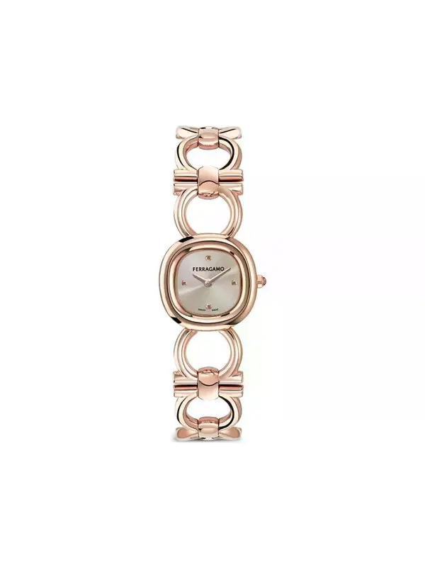 FERRAGAMO Double Gancini 25mm Watch - Grey