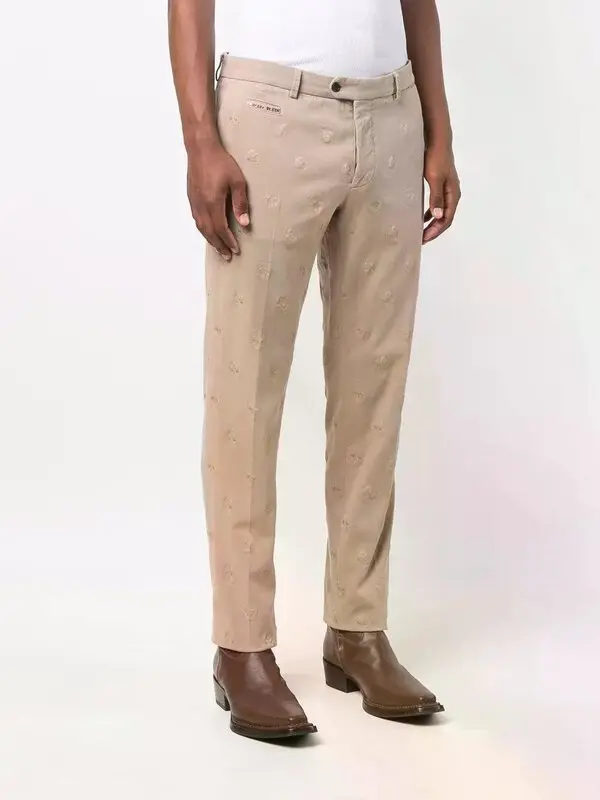 Philipp Plein Embroidered Skull Trousers
