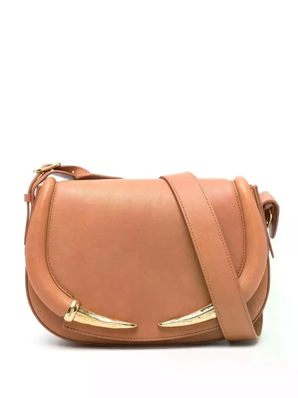 Roberto Cavalli Fang Leather Shoulder Bag