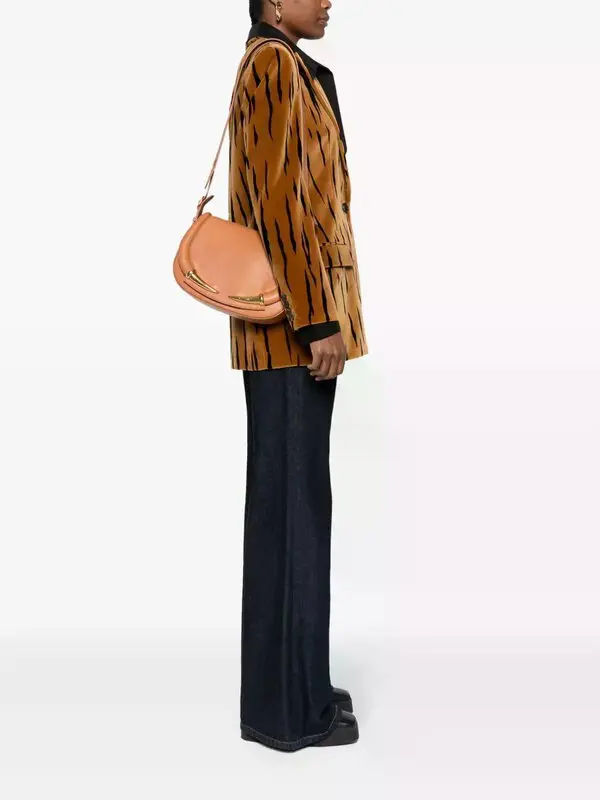 Roberto Cavalli Fang Leather Shoulder Bag