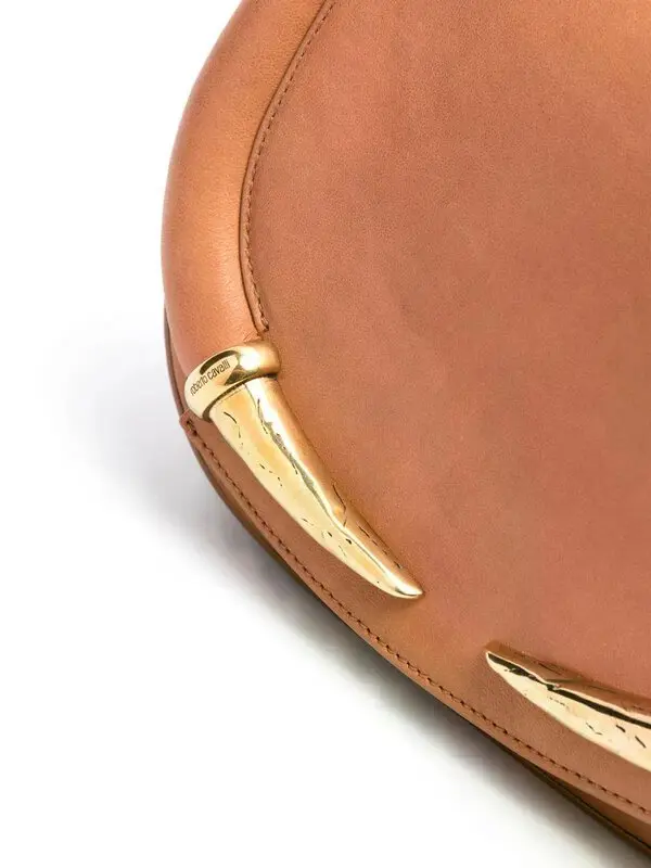 Roberto Cavalli Fang Leather Shoulder Bag
