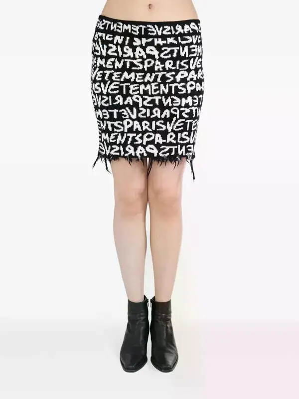 Vetements Graffiti Monogram Skirt