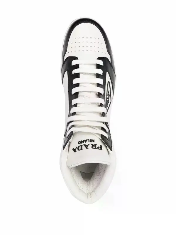 Prada Triangle-logo Contrast-trim Sneakers