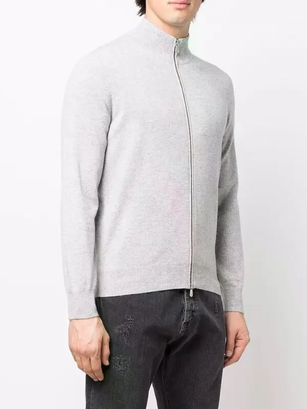 Brunello Cucinelli Zip-up Cashmere Jumper - Grey