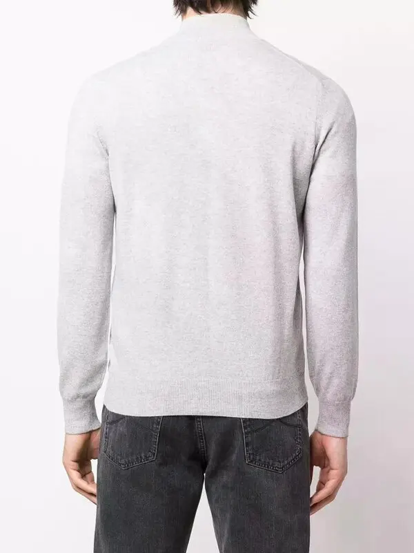 Brunello Cucinelli Zip-up Cashmere Jumper - Grey