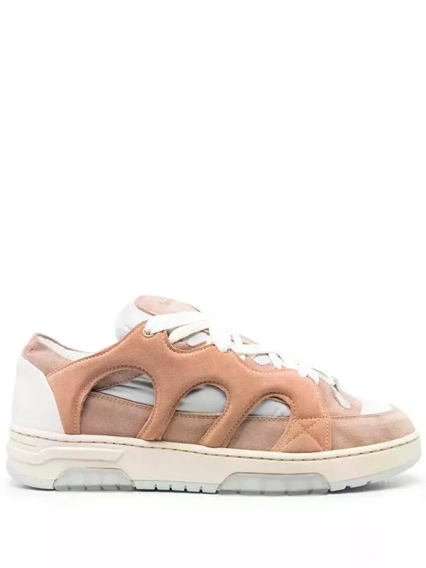 SANTHA Panelled Lace-up Sneakers