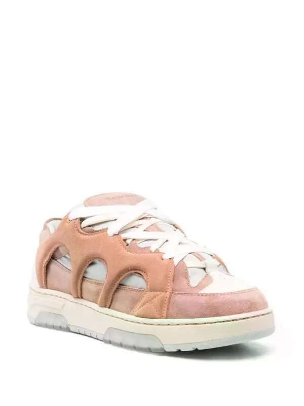 SANTHA Panelled Lace-up Sneakers