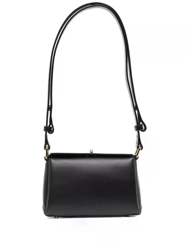 Plan C Mini Folded Leather Shoulder Bag - Black