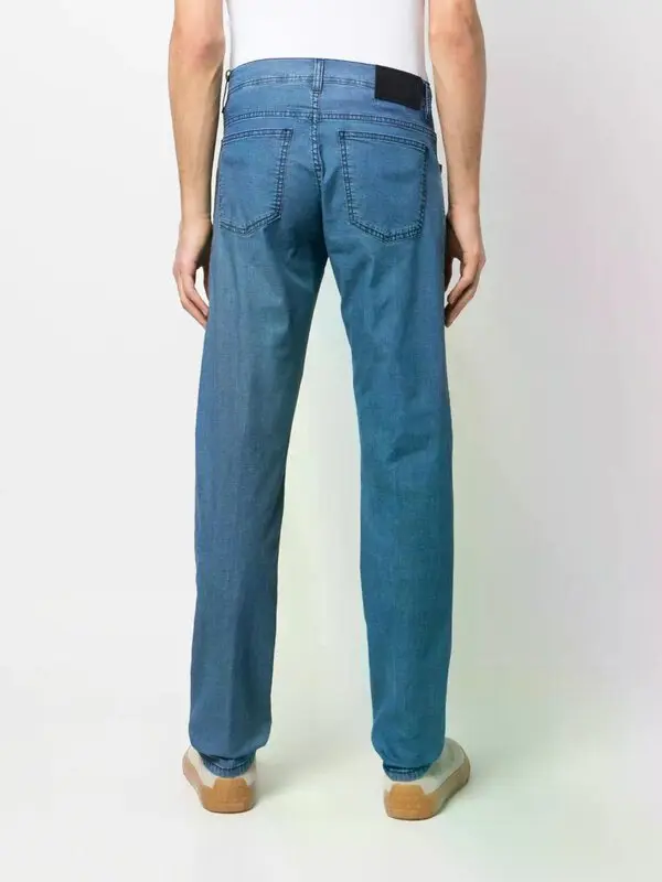 Canali Straight-leg Denim Jeans - Blue
