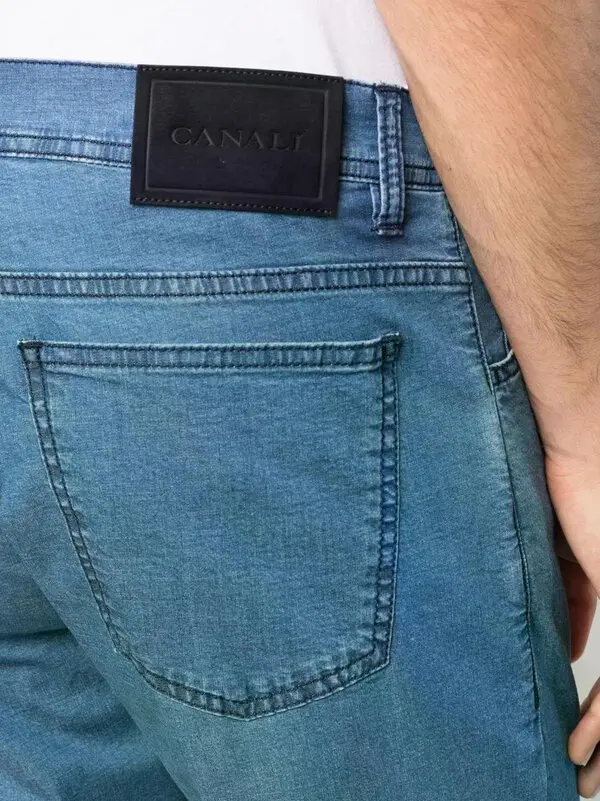Canali Straight-leg Denim Jeans - Blue