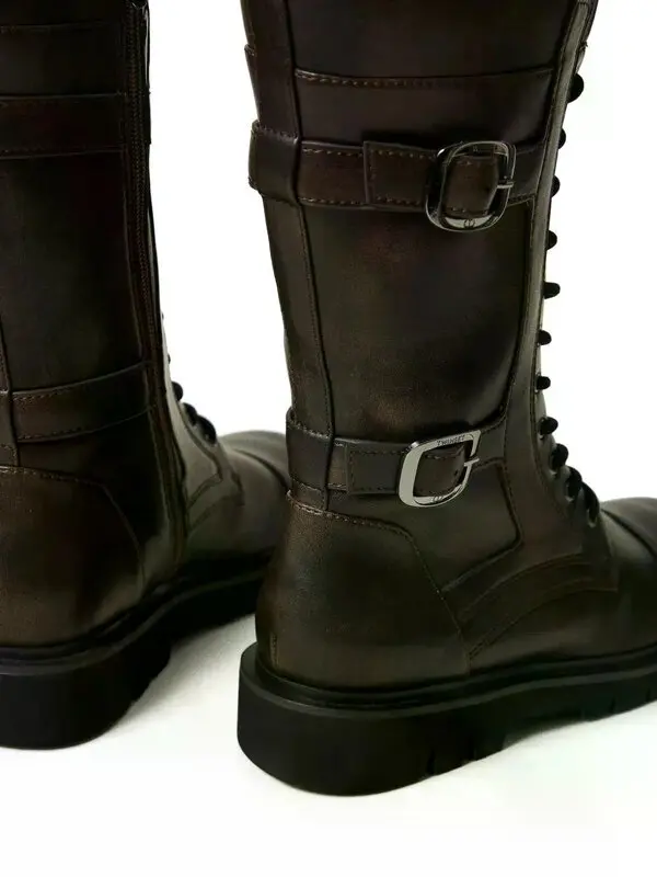 TWINSET Strap-embellished Combat Boots
