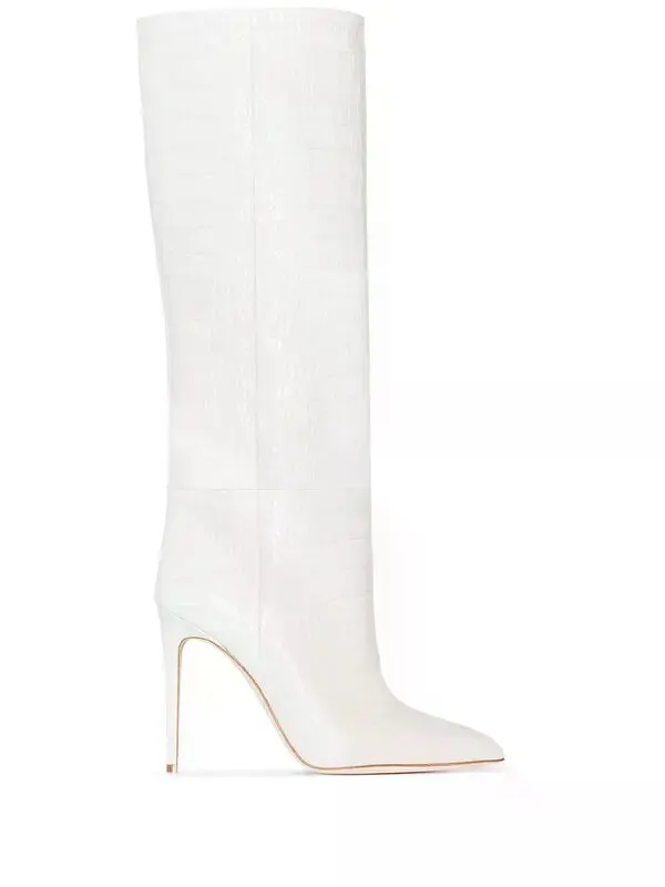 Paris Texas 105mm Crocodile-effect Knee-high Stiletto Boots