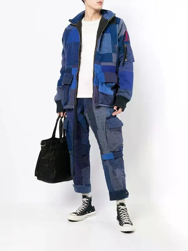 GREG LAUREN Patchwork Cotton Coat