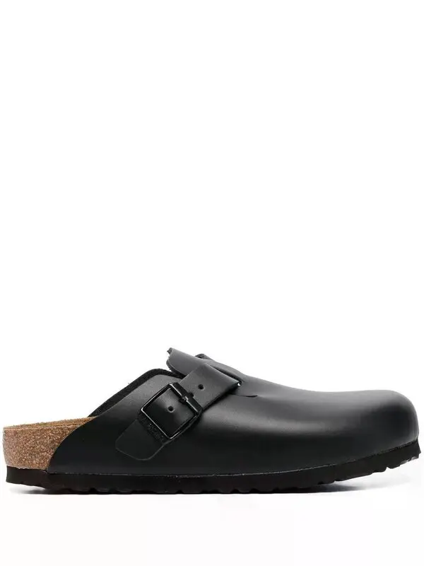 BIRKENSTOCK Boston Buckled Clogs - Black