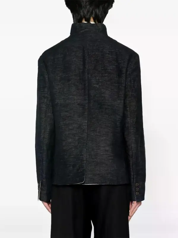 FORME D'EXPRESSION Stand-up Collar Jacket - Blue