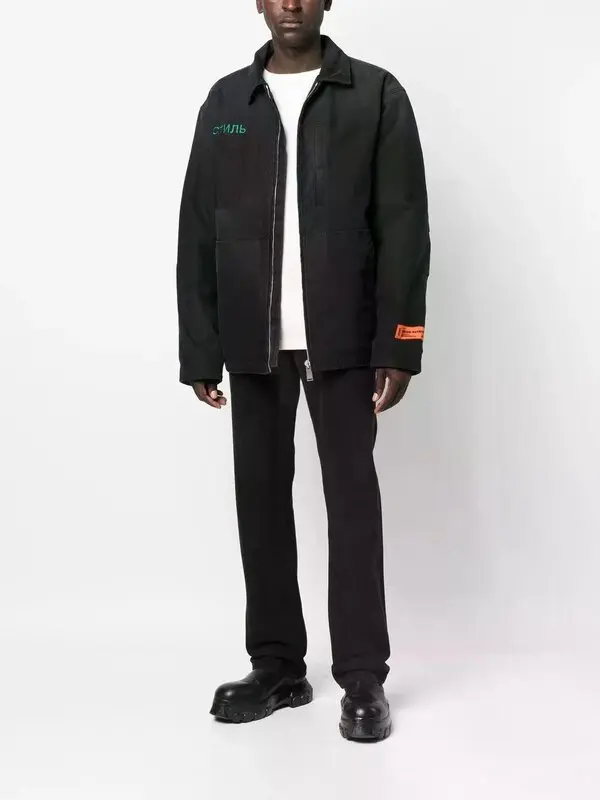 Heron Preston Logo-embroidered Denim Jacket
