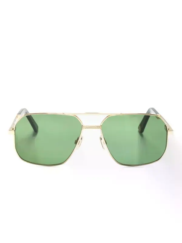 MARCH LA.B Double-bridge Pilot-frame Sunglasses - Gold