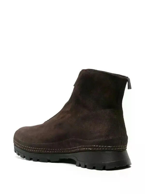 Guidi Round-toe Suede Boots - Brown