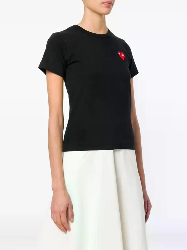 Play Comme Des Garcon Heart Appliqué T-shirt