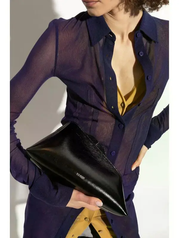 Attico 8.30pm Clutch Bag - Black