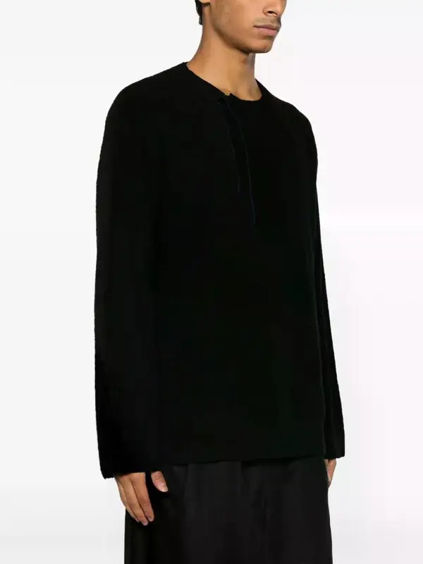 Yohji Yamamoto Asymmetrical Neck Drop Shoulder Jumper