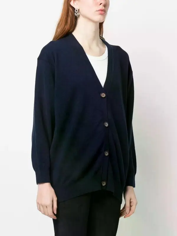 PAULA Buttoned Cashmere Cardigan - Blue