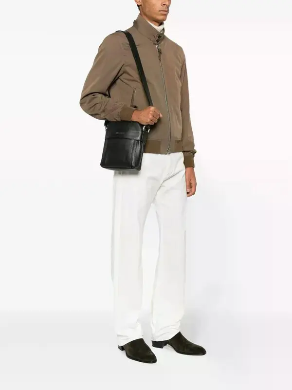 Orciani Mini Micron Leather Messenger Bag