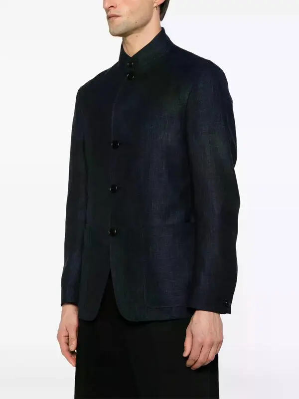 Zegna Slub-texture Jacket - Blue