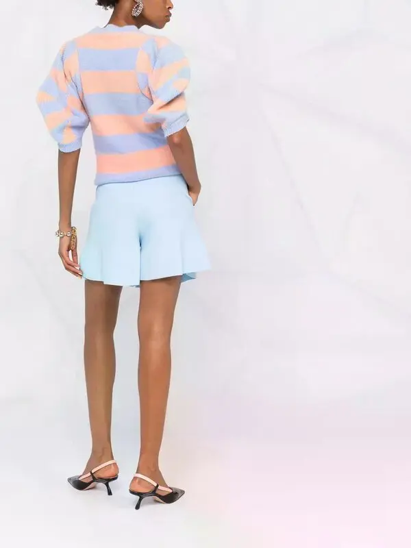 Stella McCartney Peplum-hem Crepe Shorts