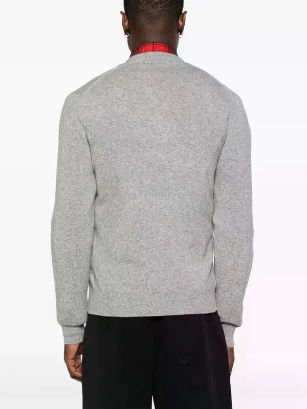 Play Comme Des Garcon Logo Patch V-neck Cardigan