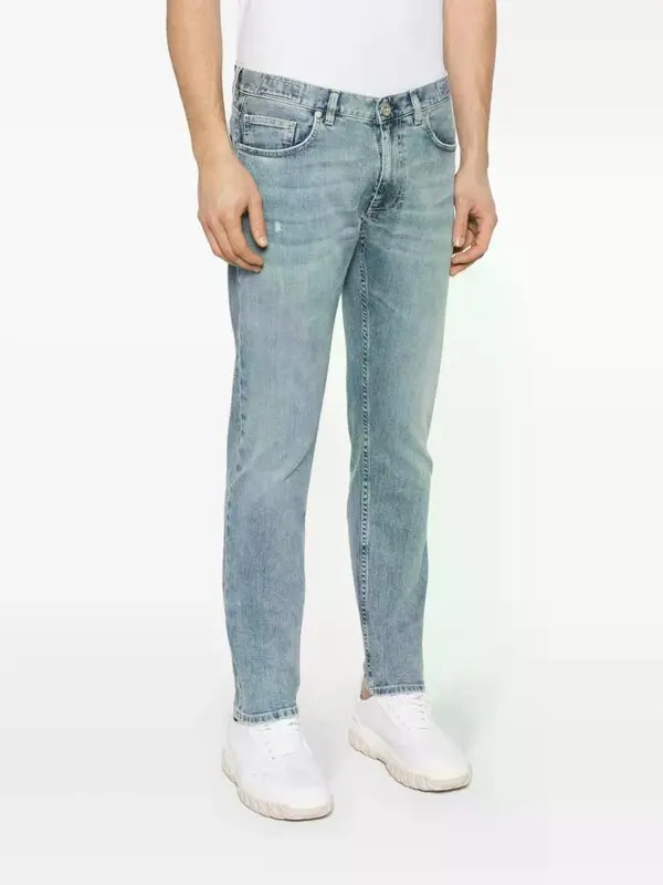 Eleventy Mid-rise Tapered-leg Jeans