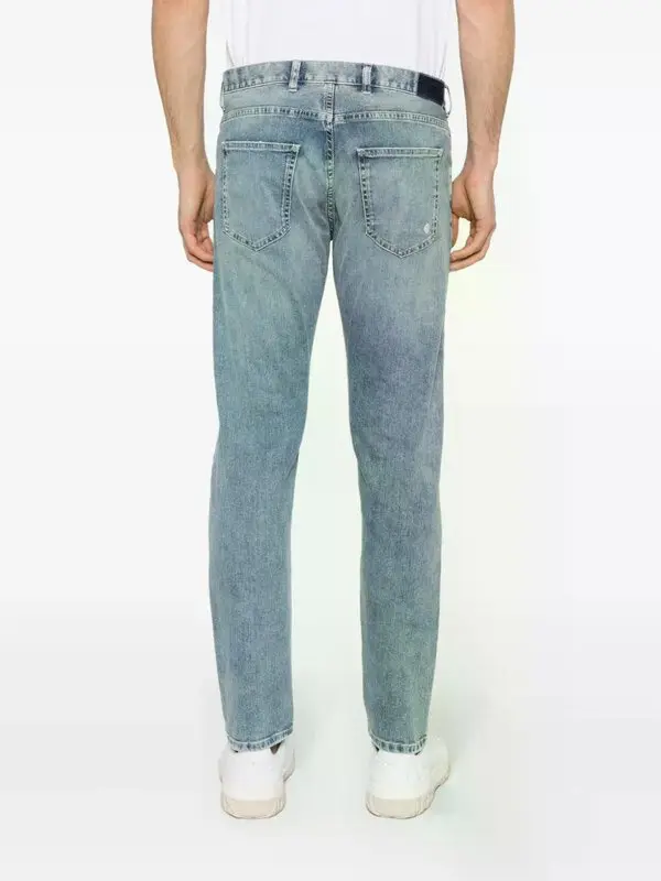 Eleventy Mid-rise Tapered-leg Jeans